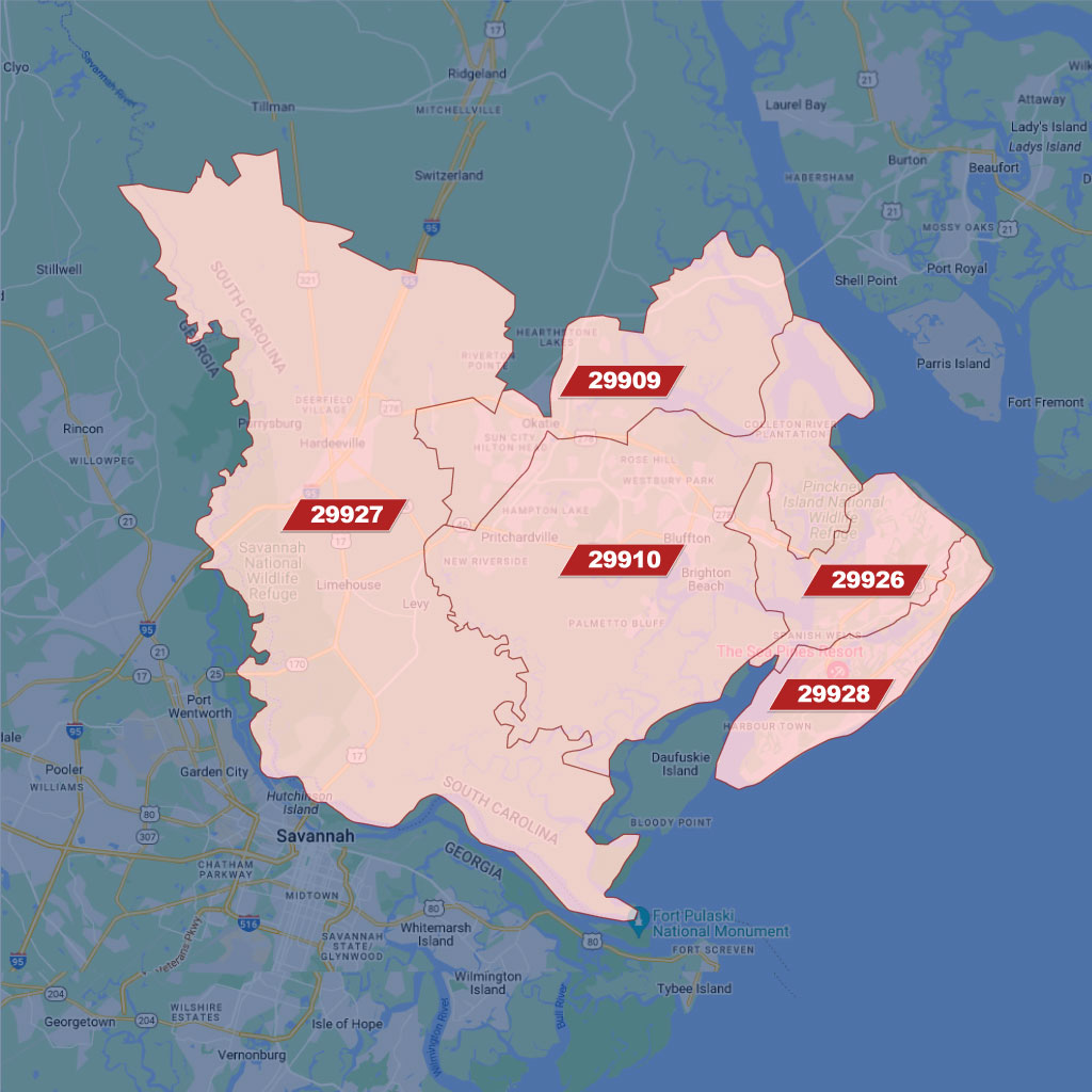 south carolina zip code map